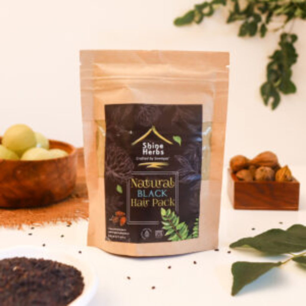 Natural Black Hair Pack – Shine Herbs